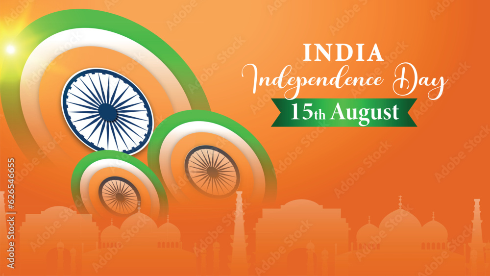 15th August Indian independence day social media post design Stock ...