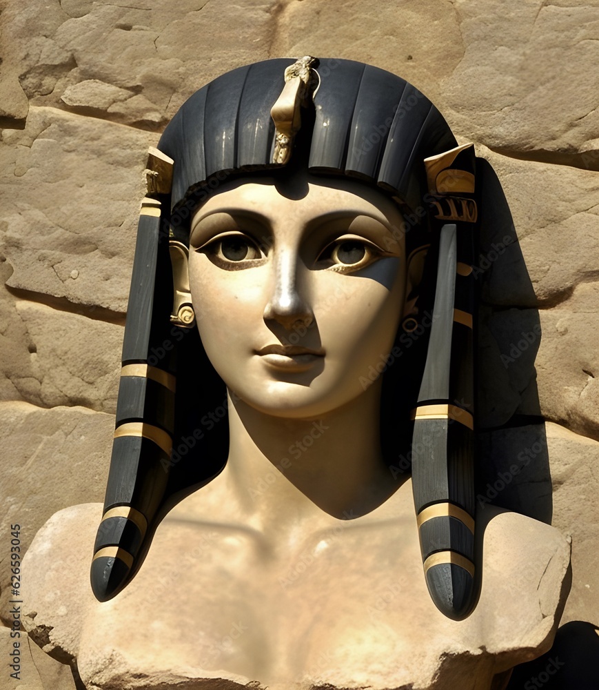 An image featuring the beautiful portrait of ancient Egyptian queen ...