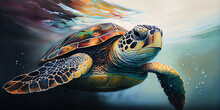 Watercolor Sea Turtle Image Free Stock Photo - Public Domain Pictures