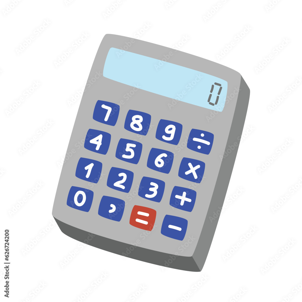 Stock-Vektorgrafik „Student calculator clipart. Simple calculator with ... Stock-Vektorgrafik „Student calculator clipart. Simple calculator with ...
