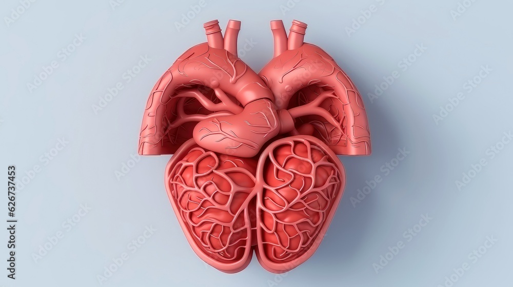 3D illustration of the human organ systems, Human internal organs ...