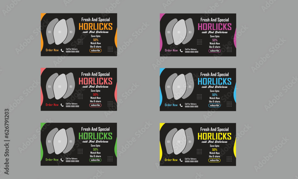 Horlicks & Drink social media post template vector, cold And Delicious ...