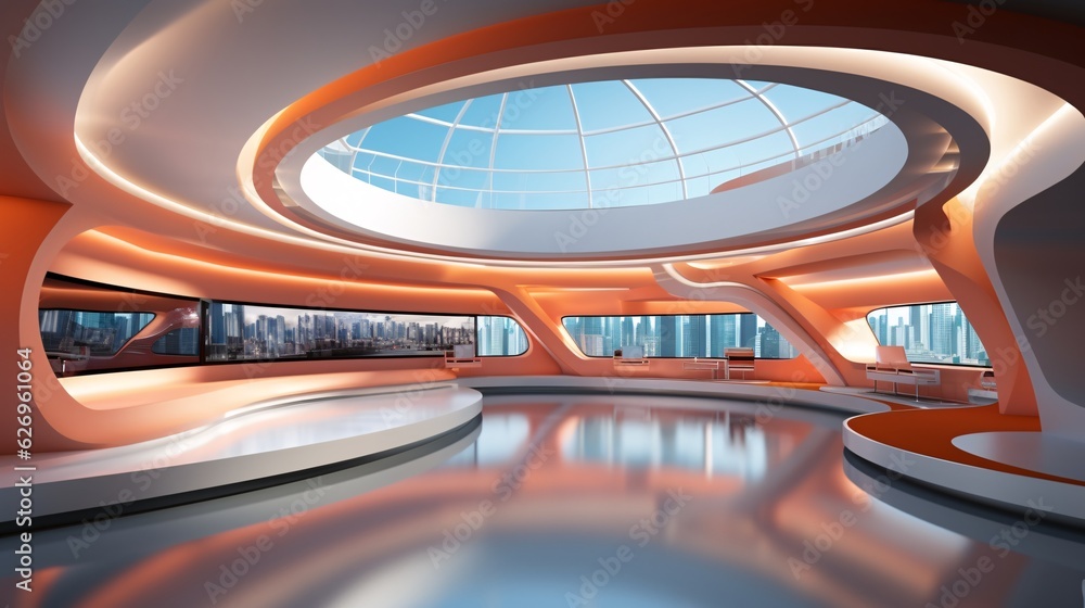 Tv Studio. Backdrop for TV shows .TV on wall. News studio. The perfect ...