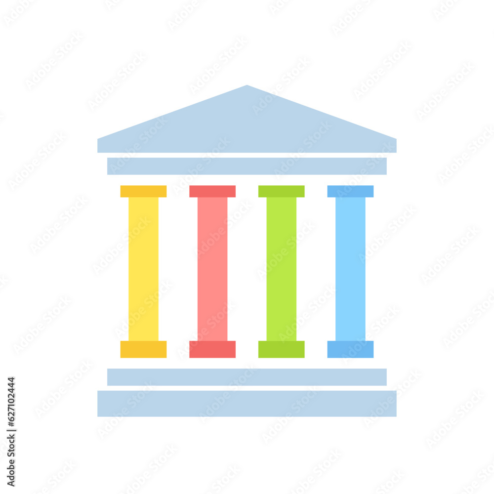 Four pillars diagram. Clipart image isolated on white background Stock ...