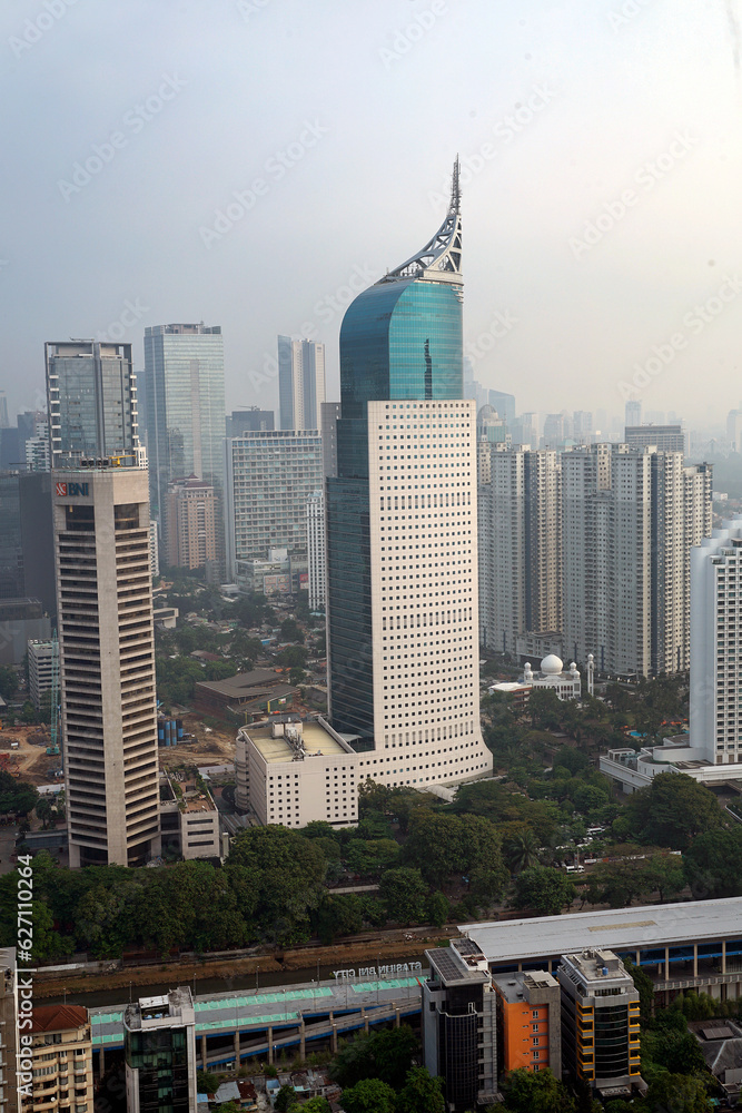 BNI 46 Building, one off the tallest building in Jakarta Stock Photo ...