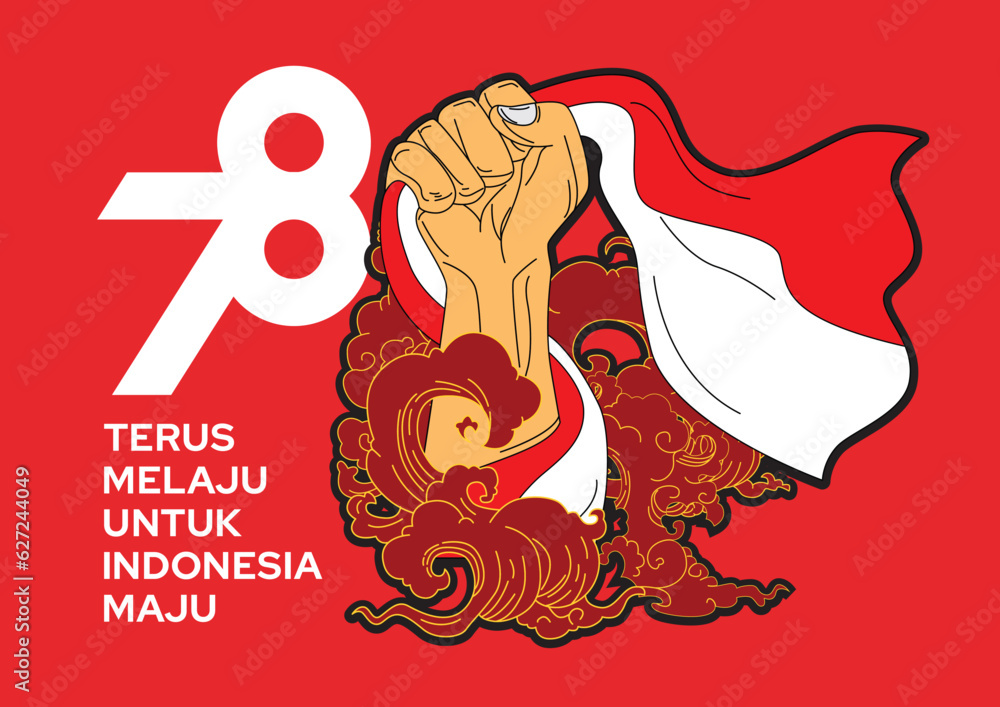 17 agustus template background for indonesia independence day Stock ...