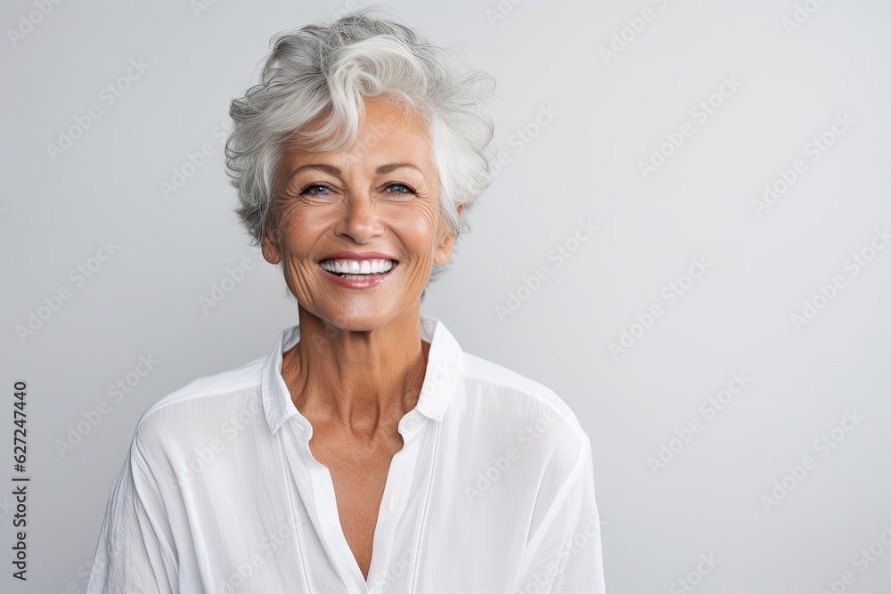 Beautiful gorgeous 50s mid age beautiful elderly senior model woman ...