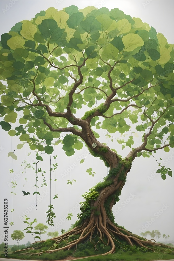 The Evolution of Green Technology: From Roots to Branches, a tree with ...