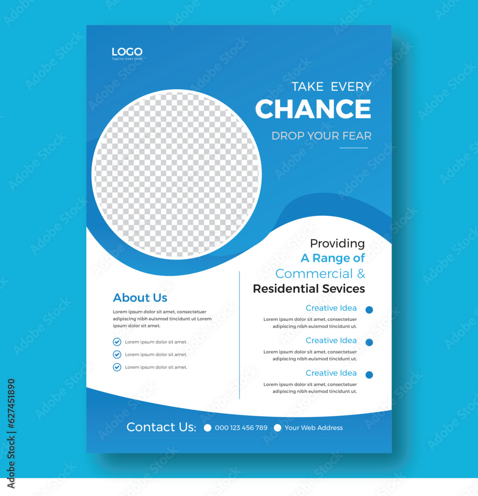 Vector de Stock Free vector digital marketing agency flyer template ...