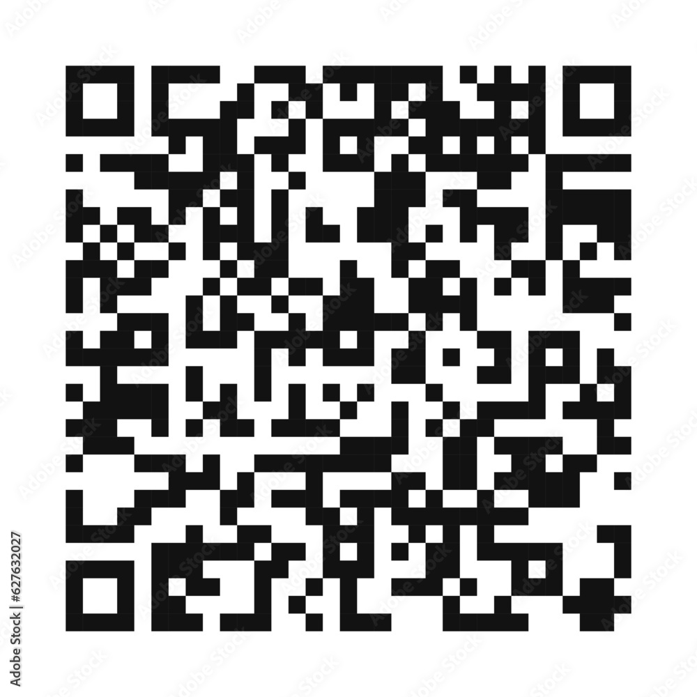 QR code icon. An example of a QR code. Quick response code for ...
