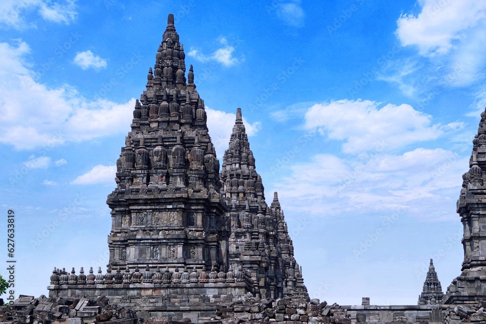 Foto de Stock View of Prambanan Temple, Prambanan Temple is the largest ...
