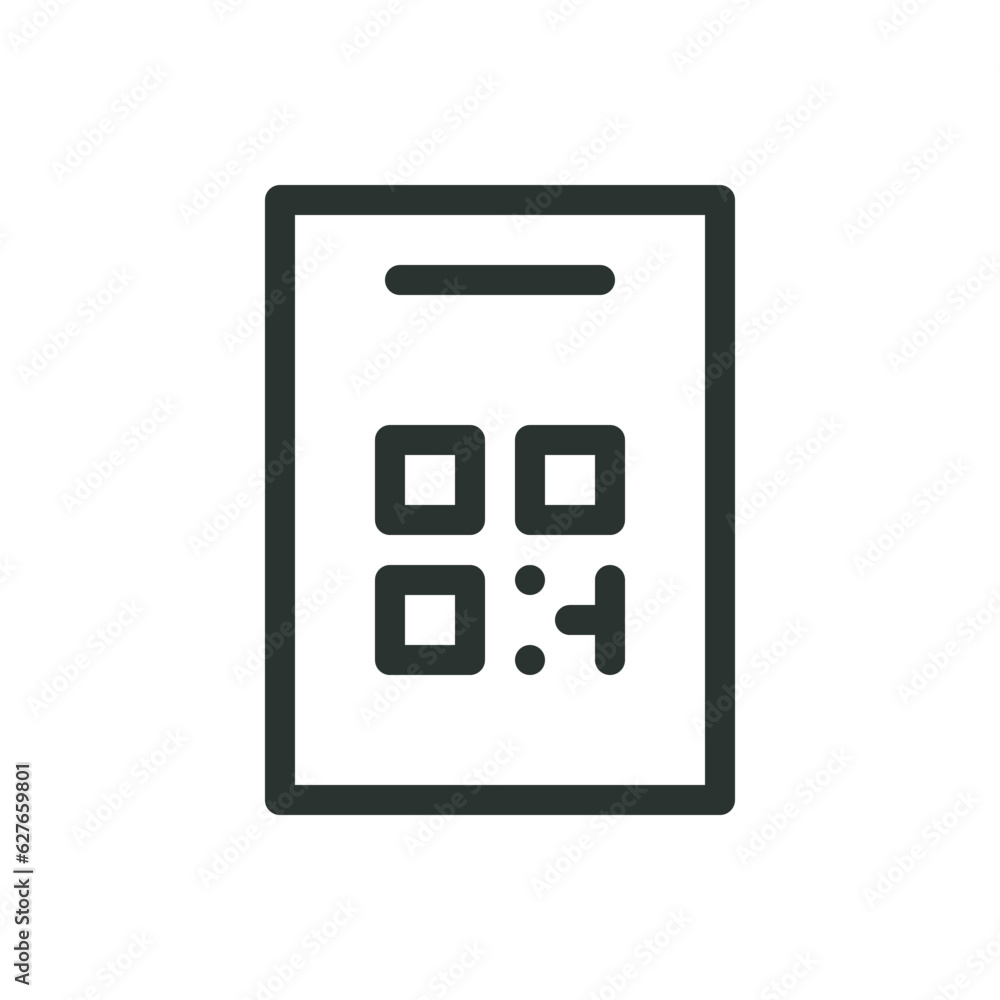 QR code menus for restaurant isolated icon, QR code menu for bar vector ...