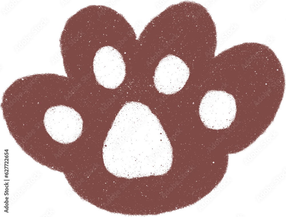 Hand drawn Paw Illustration Stock Illustration | Adobe Stock