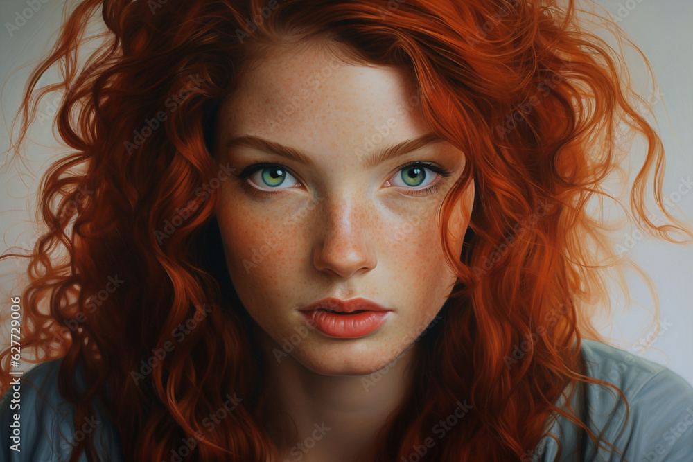The incredible artistry of a hyperrealistic portrait capturing the timeless beauty and unique ...
