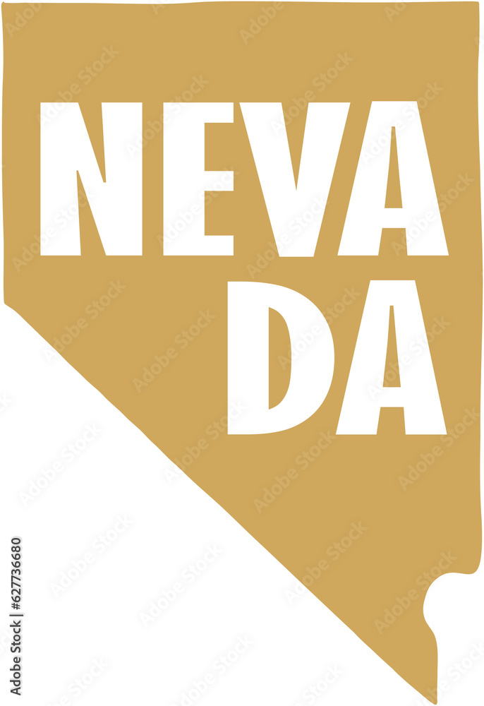 outline drawing of nevada state map. Stock Illustration | Adobe Stock