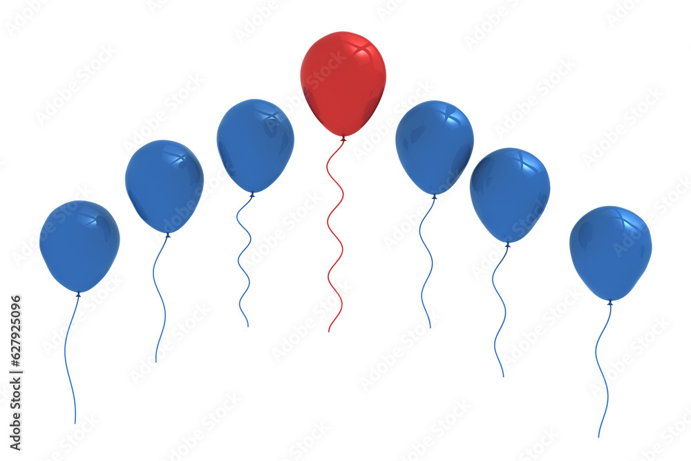 Digital png illustration of red and blue balloons on transparent ...