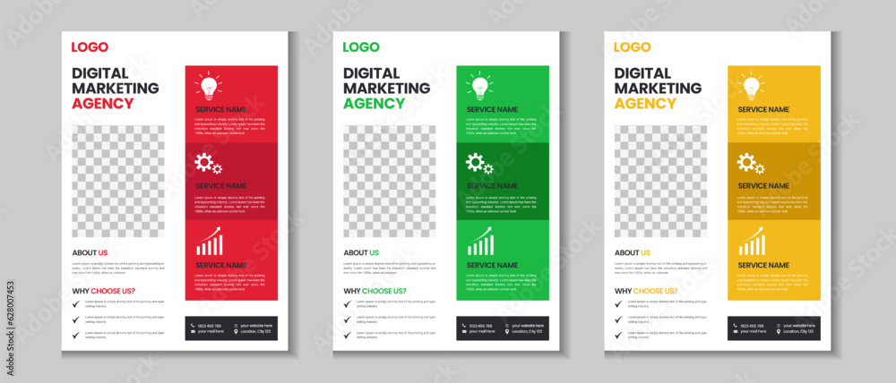 Colorful corporate and business flyer collection, corporate poster ...