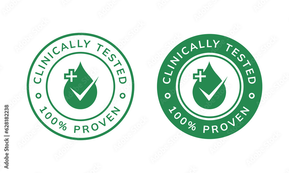Clinically tested stamp labels Stock Vector | Adobe Stock