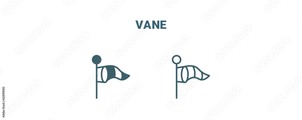 vane icon. Line and filled vane icon from agriculture and farm ...