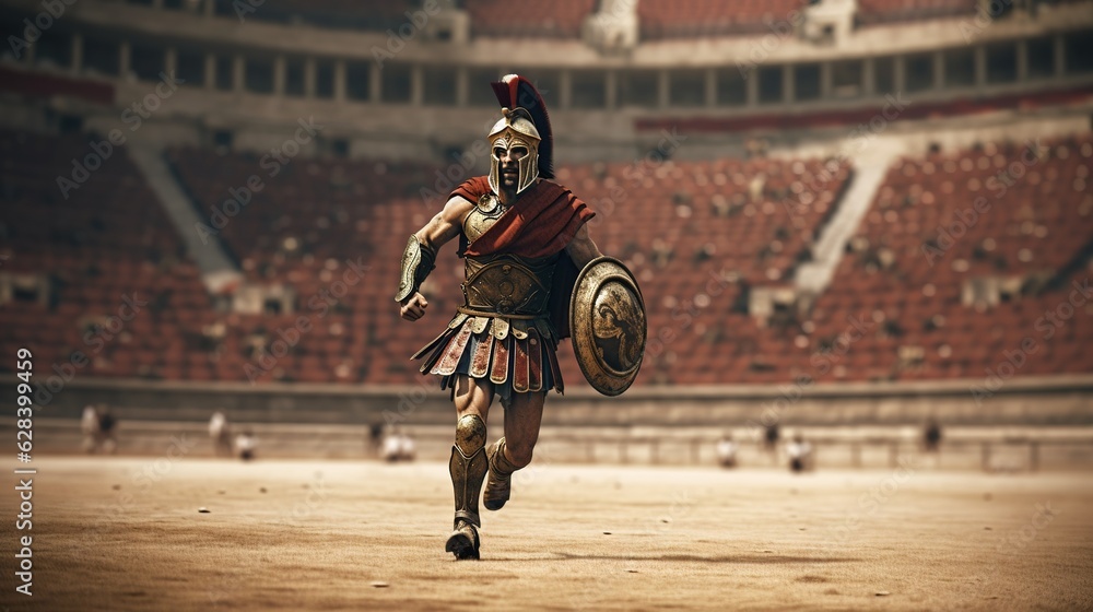 Stock-Illustration „Generative AI, Realistic illustration of a fierce ...