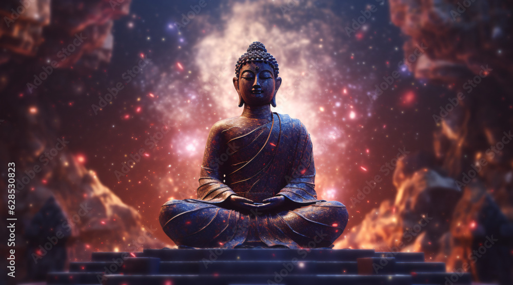 The Psychedelic Biomechanical Buddha" is a photorealistic masterpiece ...