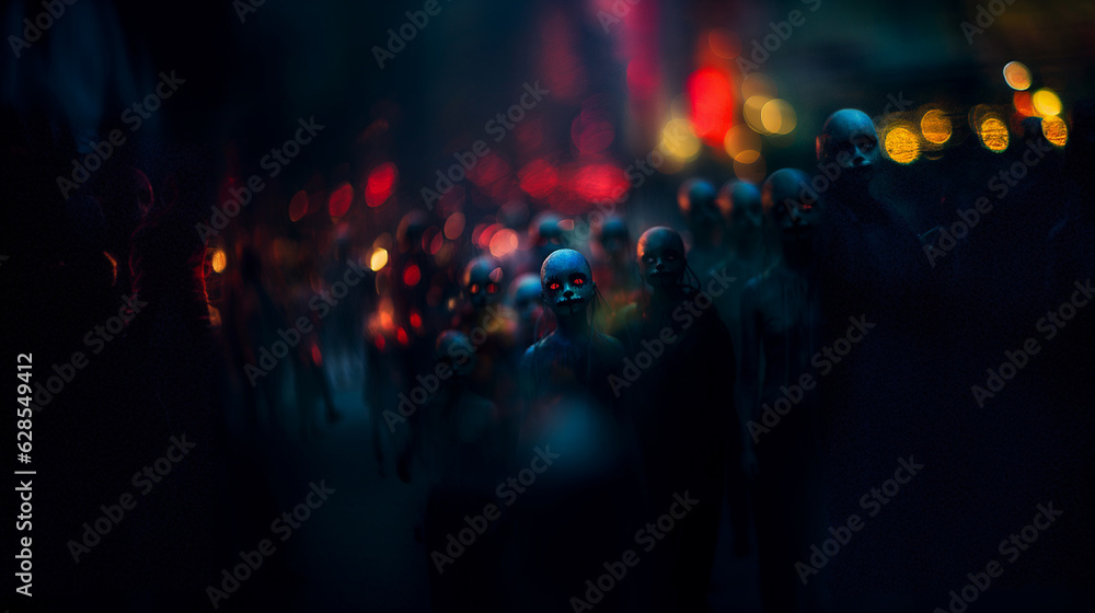 an abstract fear inducing photograph of addiciton, shadowy figures ...