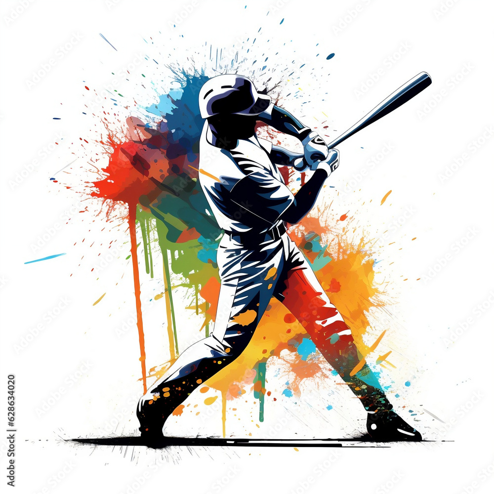 Baseball player vector illustrator design on white background Stock ...