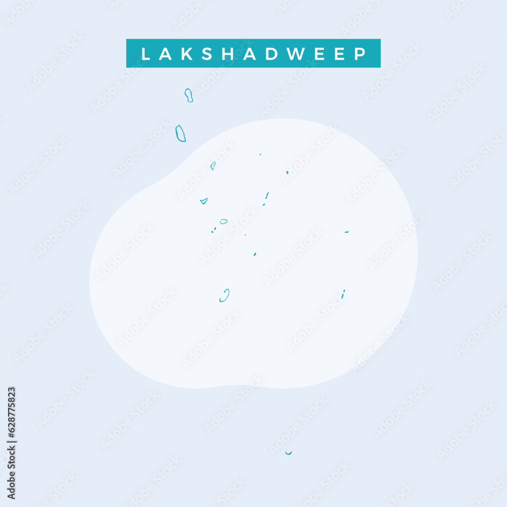 Vetor National map of Lakshadweep, Lakshadweep map vector, illustration ...