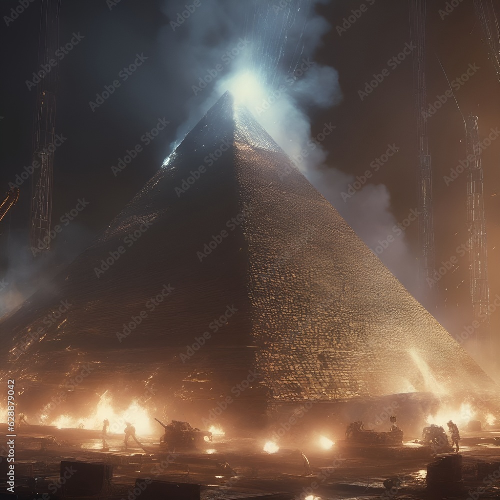 Experience the awe-inspiring ancient Egypt pyramid night view in this ...