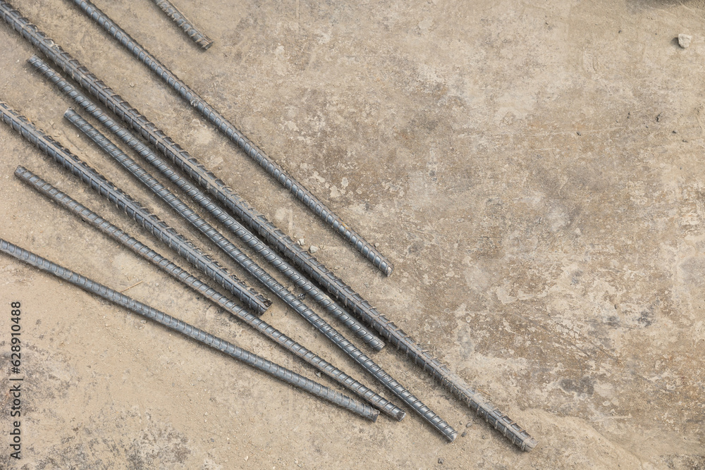 Background and banner. Steel Rebars for reinforced concrete. steel wire ...