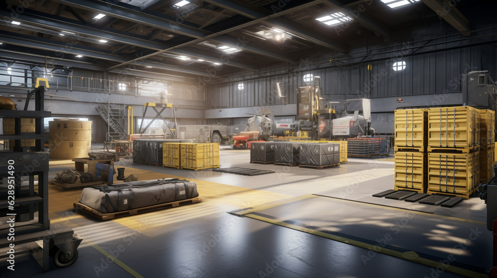 Ilustración de Stock Create an innovative cargo logistics training ...