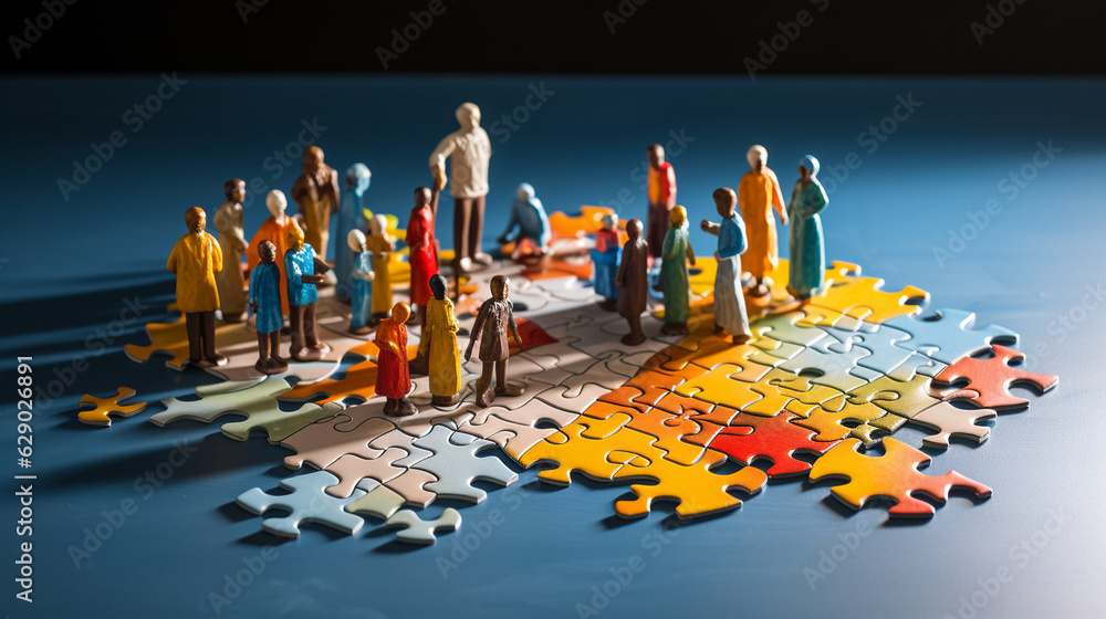 A puzzle coming together, with pieces representing education ...