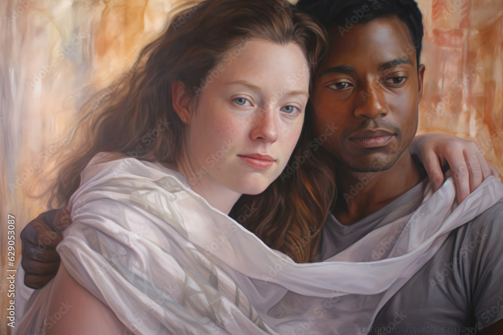 Shared Experiences: Portrait of an Interracial Couple Sharing Life's ...