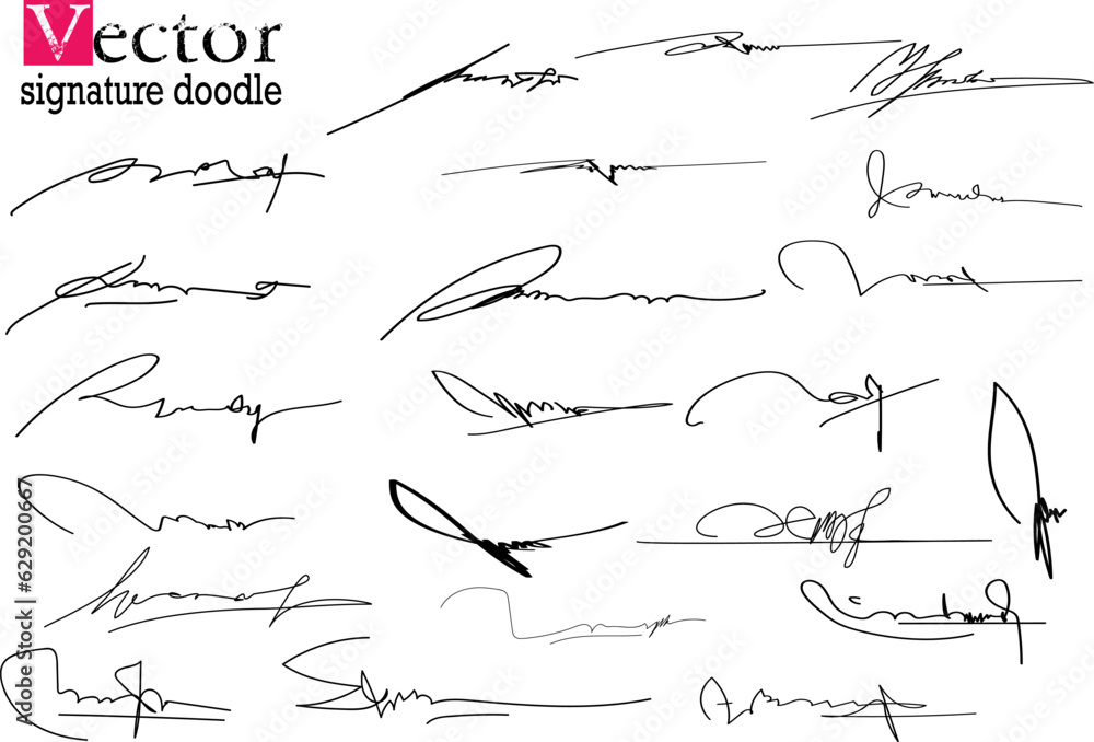 signature doodle, Hand written signature. Different example signatures ...