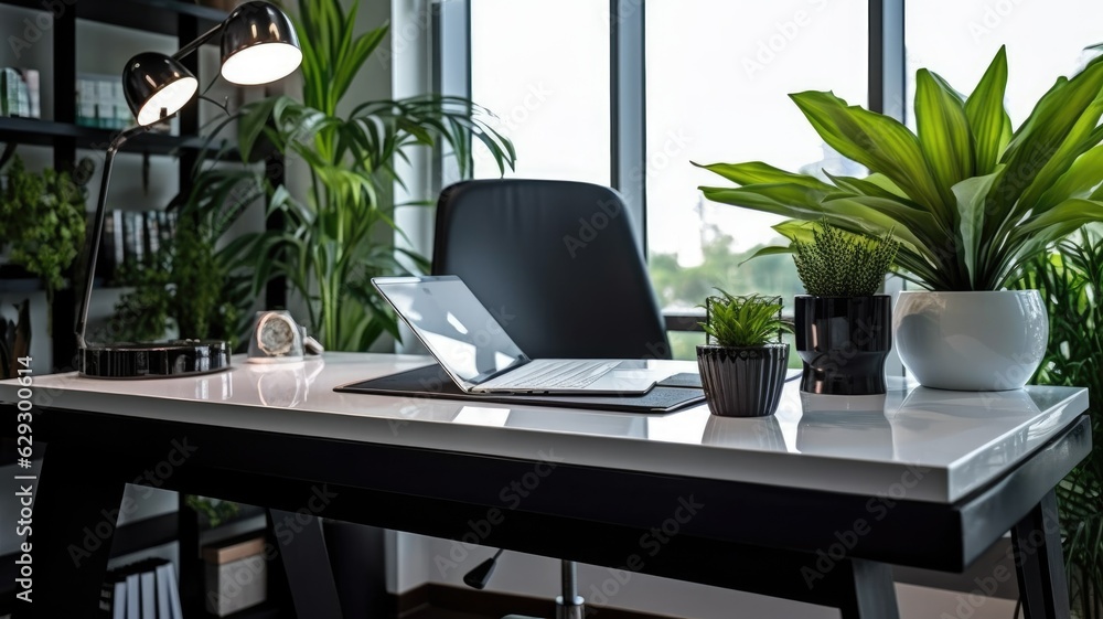 Inspiring office interior design Modern style Home office featuring ...