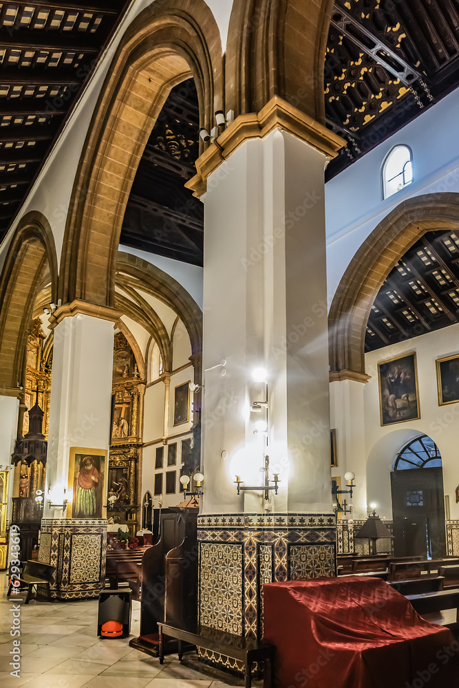 Interior of Saint Peter the Apostle church, is dedicated to main ...