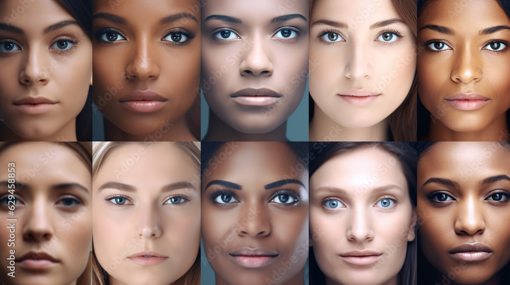 Happy diverse ethnicity different beautiful women collection and ...