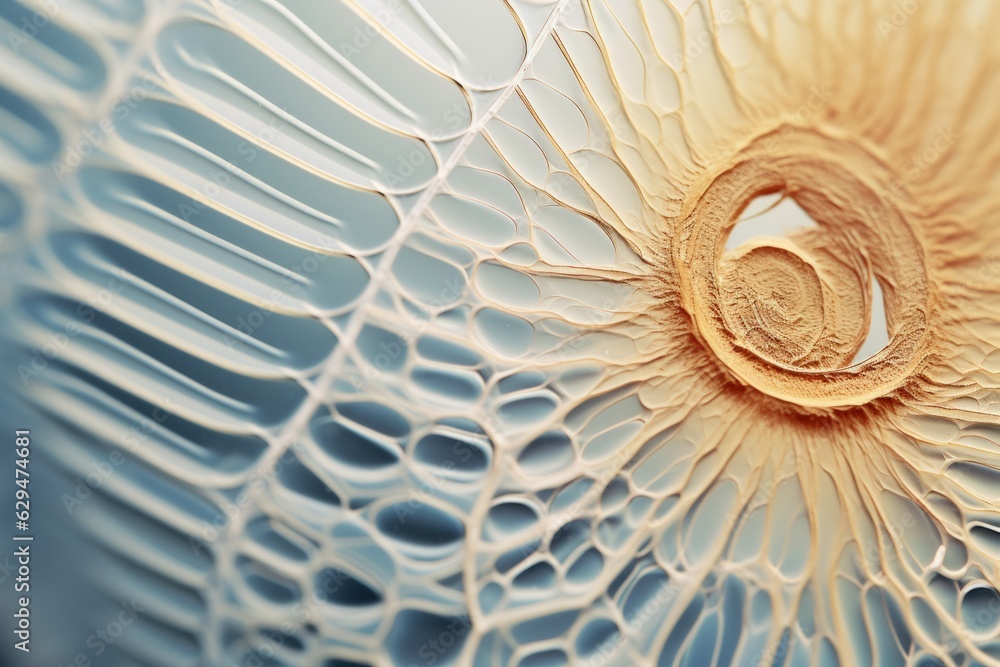 Microscopic macro close-up shot scientific research epithelial tissue ...