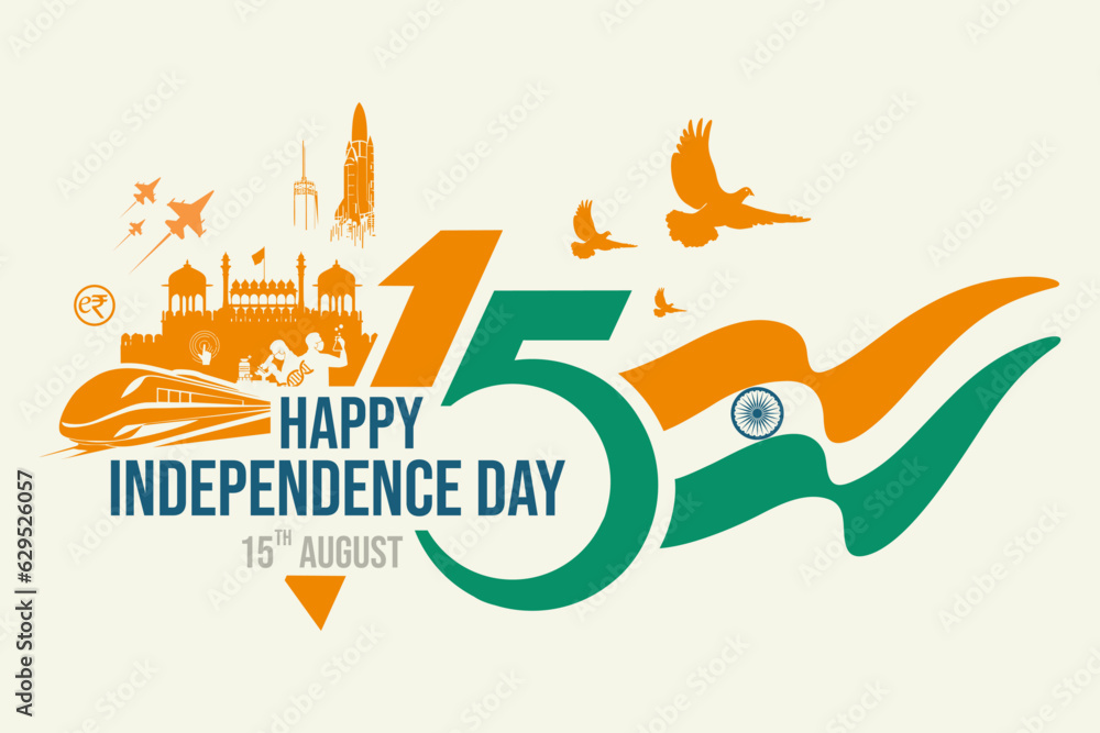 15 august, Happy Independence day wishes, greetings, India ...