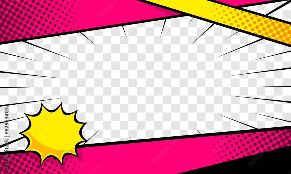 Comic cartoon blank thumbnail background Stock Vector | Adobe Stock