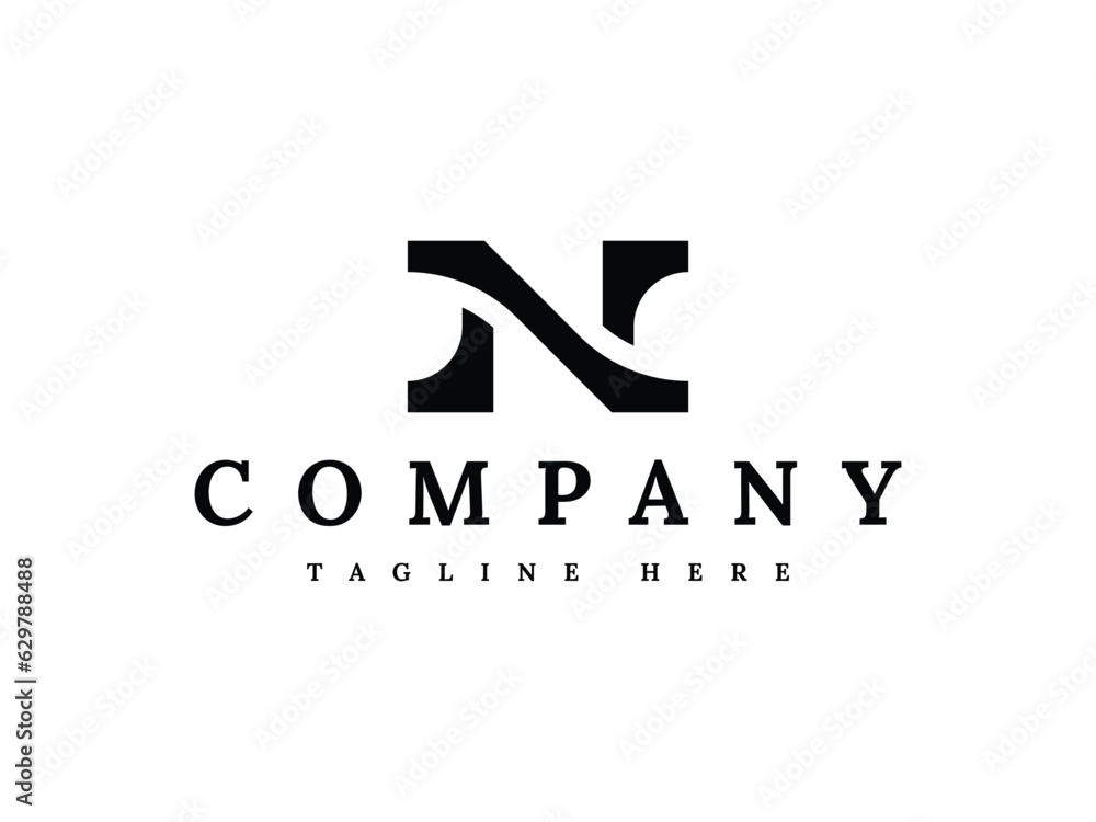 monogram letter N logo design Stock Vector | Adobe Stock