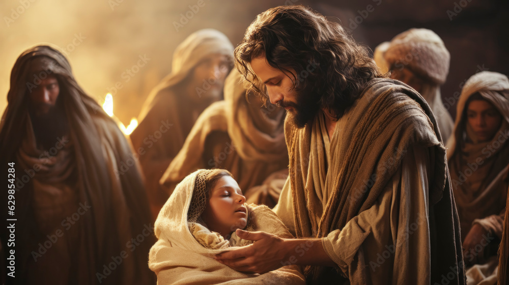 Jesus heals the daughter of Jairus, the ruler of the synagogue. New ...