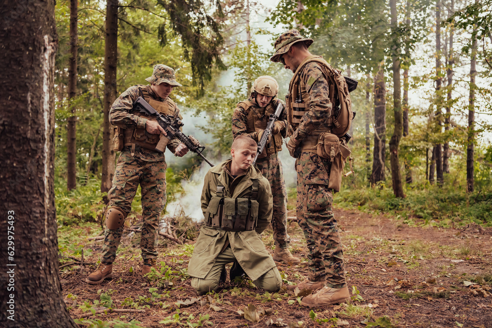 Soldiers squad was capture alive terrorist and interrogation them on ...