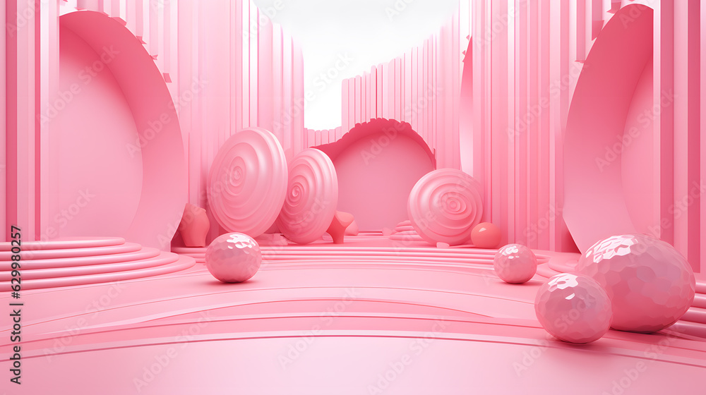 Pink Barbie outdoor mini golf course for family activity and fun ...