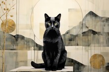 Black Cat Abstract Art Free Stock Photo - Public Domain Pictures