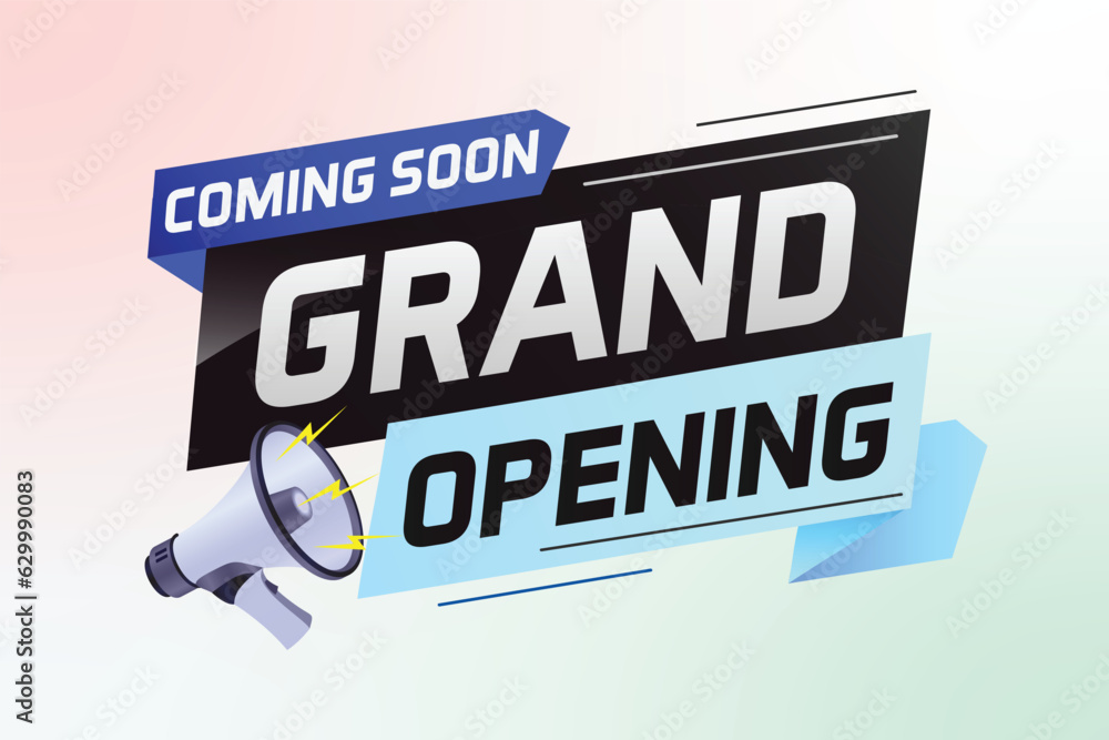 coming soon grand opening word concept vector illustration with ...