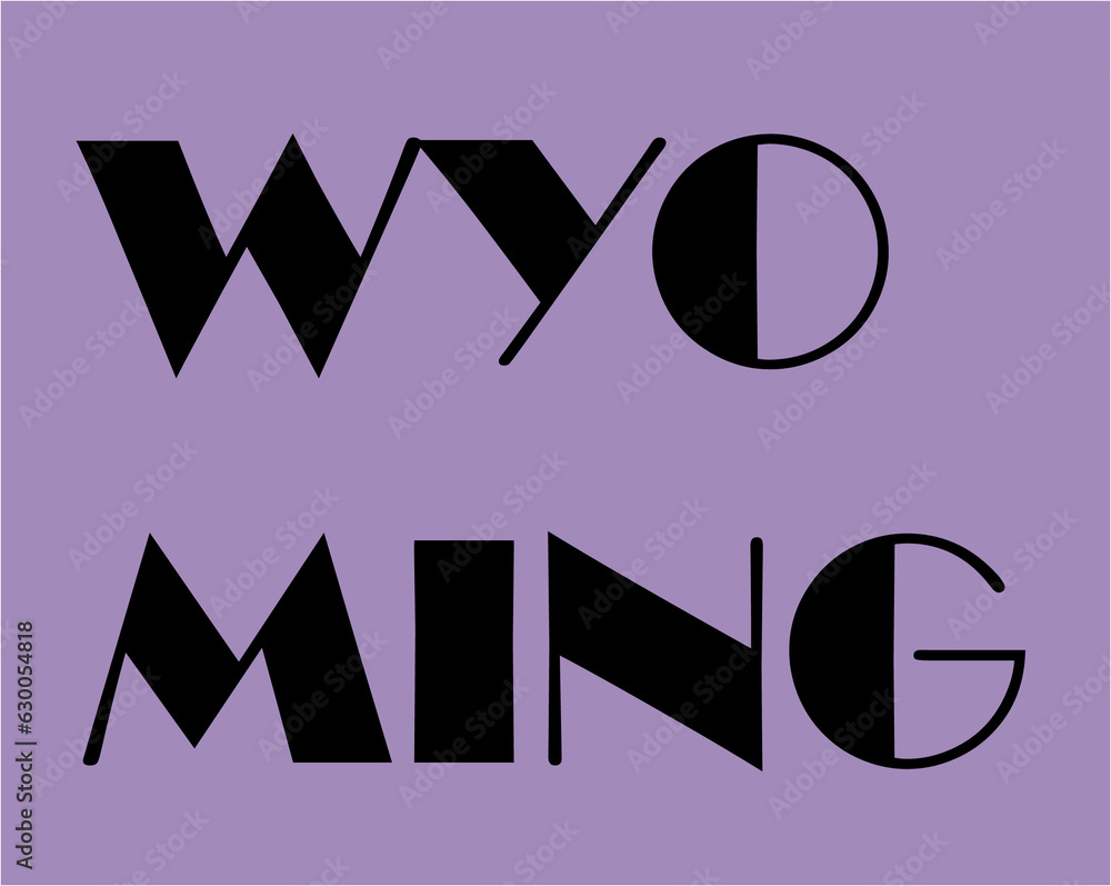 outline drawing of wyoming state map. Stock Illustration | Adobe Stock