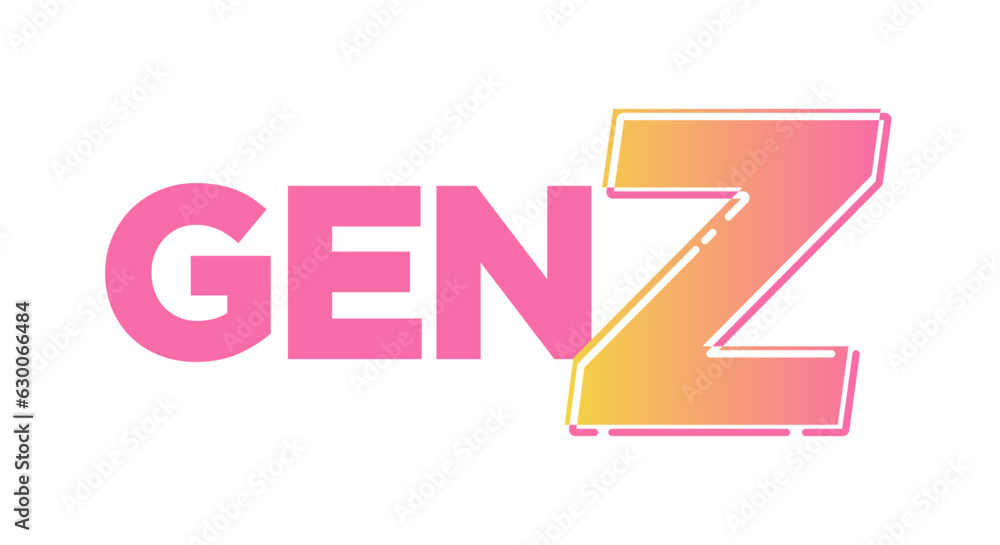 Stock-Vektorgrafik „Gen Z, Generation Z, 2000's Kid, Future Generation ...