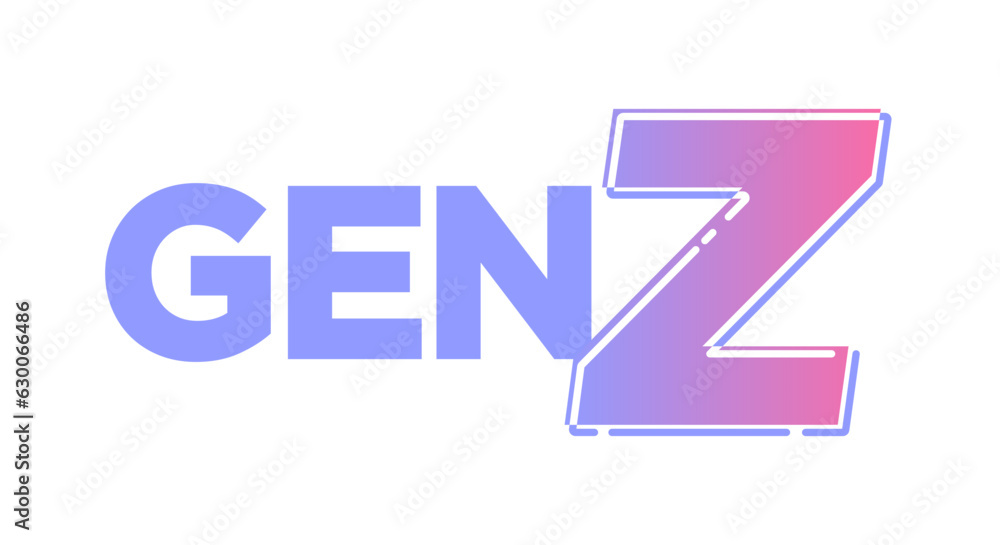 Vektor Gen Z, Generation Z, 2000's Kid, Future Generation, New Gen ...
