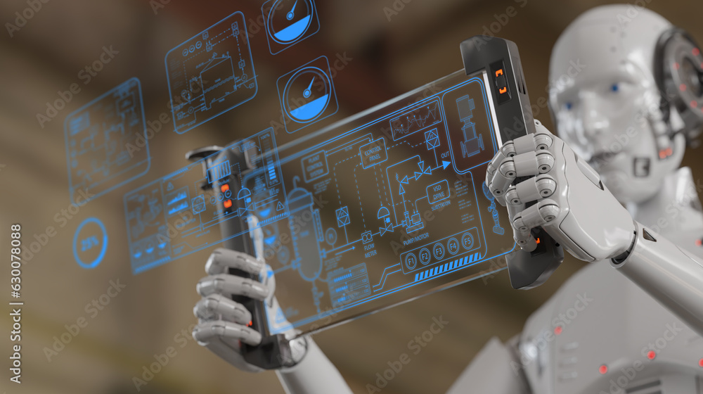 Stock-Illustration „Step into the future of manufacturing with a captivating illustration of a ...